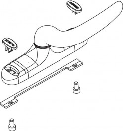 Giesse | Handles | Facades, Windows | UNICA CW2 CREMONE OFF SET HANDLE