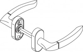 Giesse | Handles | Doors | ALBA DOOR HANDLE OVAL ESCAPE PLATE