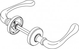 Giesse | Handles | LETIZIA DOOR HANDLE ROUND ESCAPE PLATE | 02558N