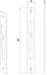Giesse | Fasteners | UNIVERSAL COUNTERPLATE FOR LOCKS | 04639