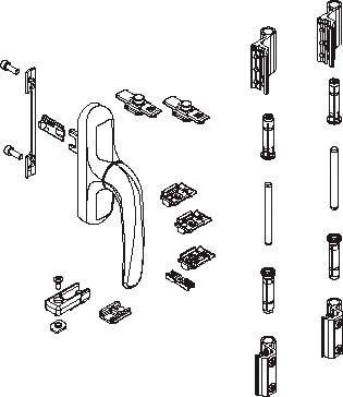 Giesse | Fasteners | KIT FOR ONE-WAY SASH CLOSING | Tyman International